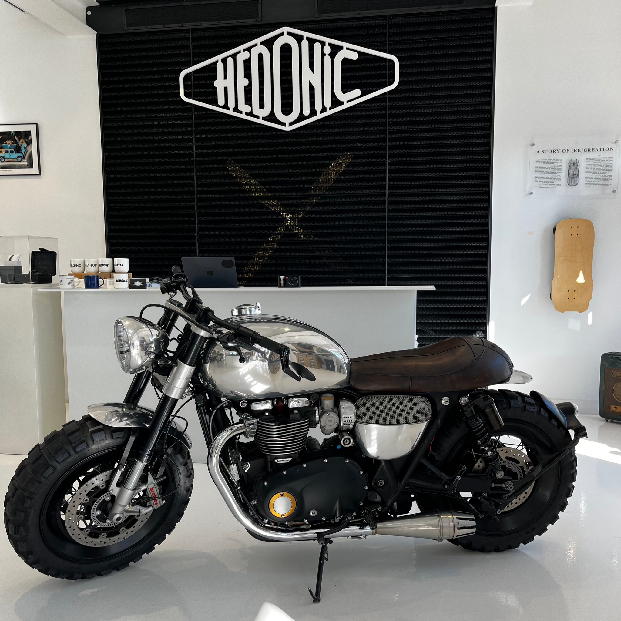 Moto Scrambler - Néo Alu Black & Brown - Hedonic Store